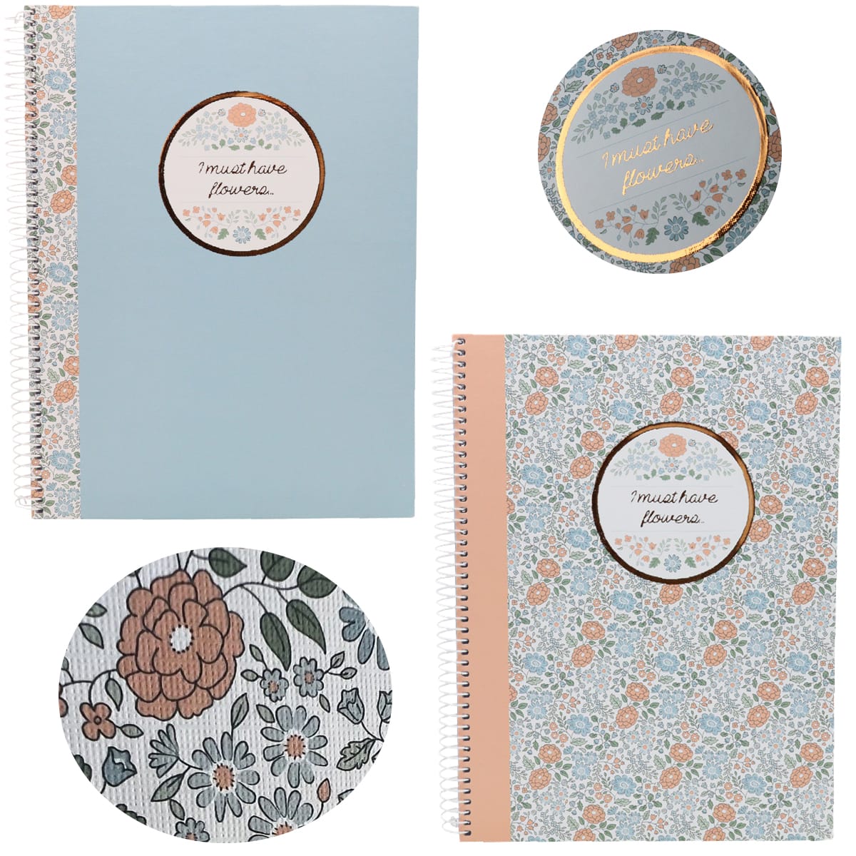 Kołobrulion A4 80 kartkowy w kratkę 90g Flowers Kwiaty | bee - bee pl ...